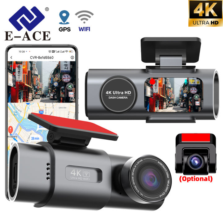 Dash Cam Dual Lens 4K UHD Recording Car Camera DVR Night Vision Video ...