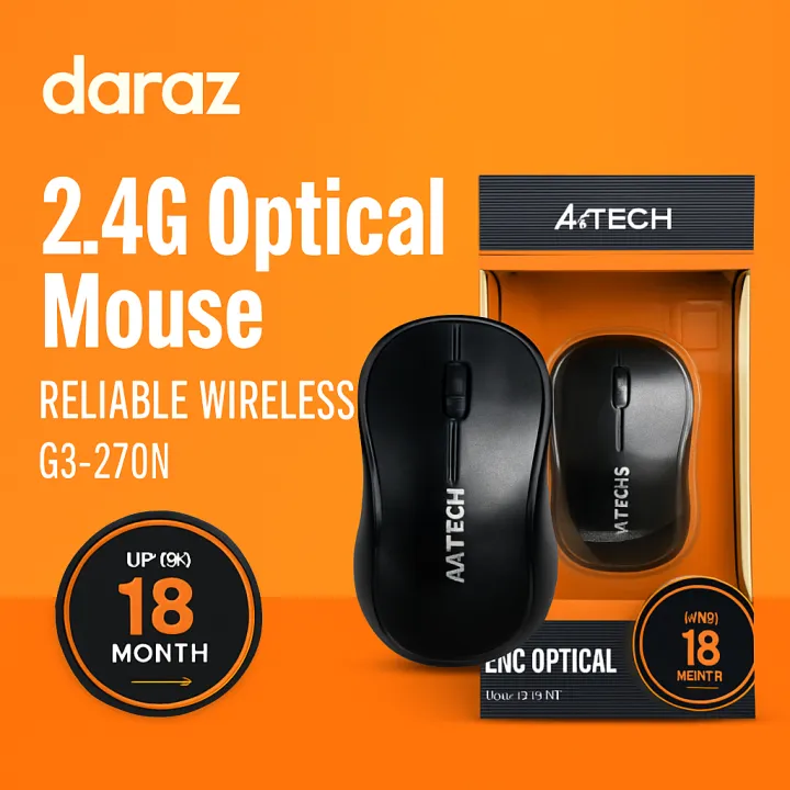 A4TECH branded 2.4G Optical Wireless Mouse | Daraz.pk