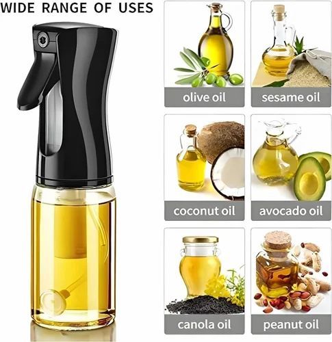 Continuous Fine Mist Oil Spray Bottle – Refillable High Pressure ...