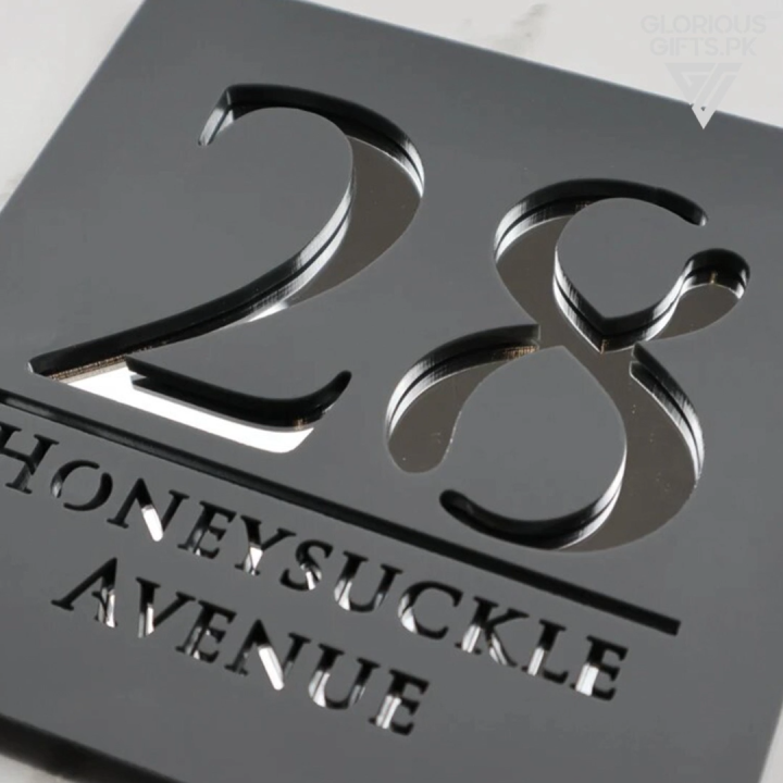 Laser Cut Floating Name Plate White ,Gold,Silver GN011 | Daraz.pk