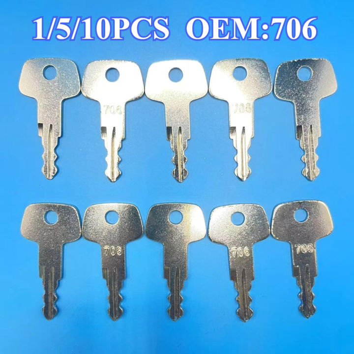 1/5/10 PCS 706 Ignition Keys For Liebherr Excavator Fuel Cap Fuel Cap ...