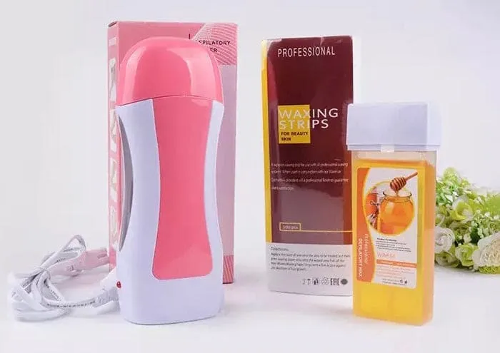 3 in 1 depilatory wax heater machine with roll on wax refill and waxing ...