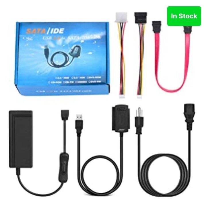 USB 2.0 to Sata/PATA/IDE Adapter converter cable for 2.5"/3.5" hard ...