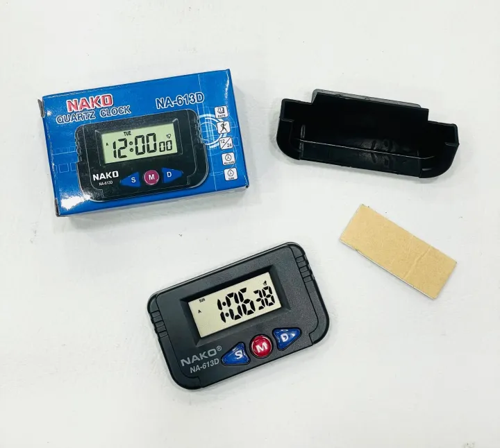 NAKO MINI DIGITAL LCD ALARM CLOCK FOR VEHICLES | Daraz.lk