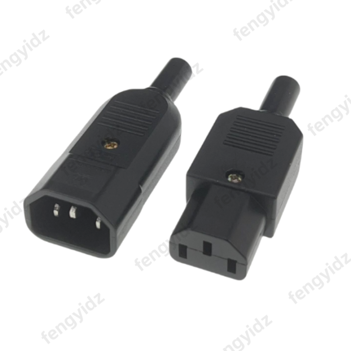 16A 250V IEC Straight Cable Plug Connector C13 C14 Female Male Plug ...