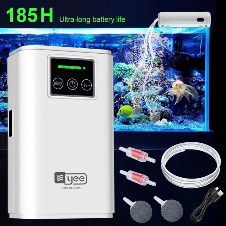 Aquarium Fish Tank Oxygen Pump Charging Dual-purpose Air Pump USB ...