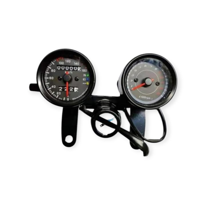 TOP SELLER! CD 70 / CG 125 Universal Dual Analog Speedometer Tachometer ...