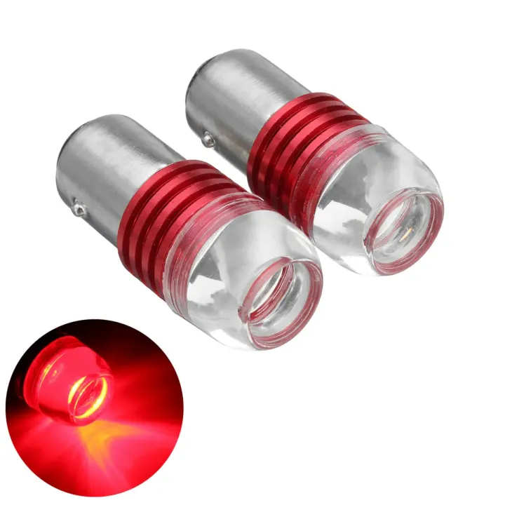 2 Back Light Flashing COB LED Tail Stop Brake Lights Side Marker Bulb ...