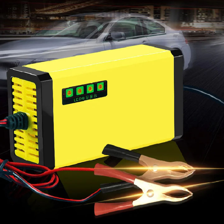 12V 2A Portable Car Battery Charger 220V Power Puls Repair for Wet Dry ...