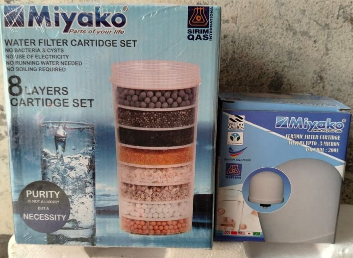 1 PC Miyako 8-Layer Water Filter Cartridge Set & Miyako Dome | Daraz.com.bd