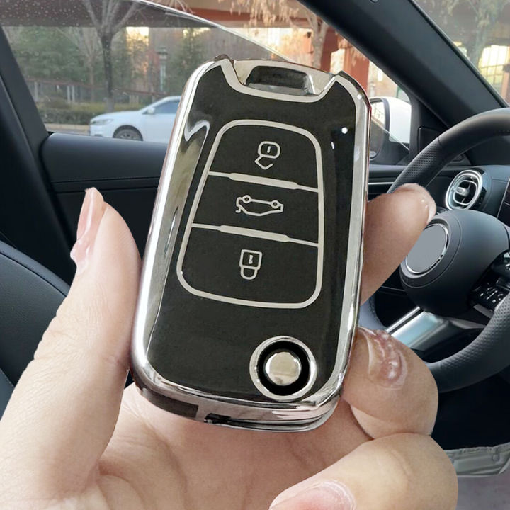 Fashion TPU Car Folding Key Case Cover Fob For Hyundai I20 I30 Elantra ...