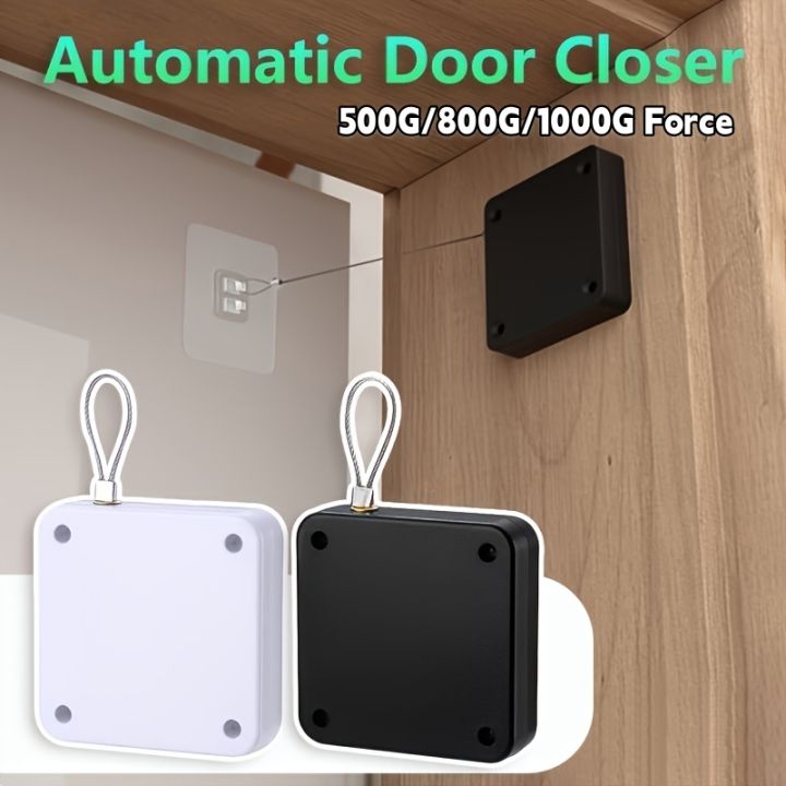 Punch-Free Automatic Sensor Door Closer,Adjustable Surface Door Stop ...