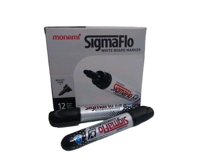 Sigmaflo white board marker (monami Original) black 3,4,6,12 pcs ...