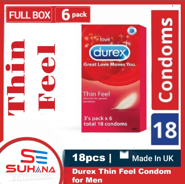 Durex -Thin Feel Ultra Thin For Greater Sensitivity Condom - Full Box ...