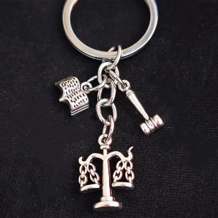 Balance, Judge And Book Keychain For Lawyer, Backpack Pendant Handmade ...