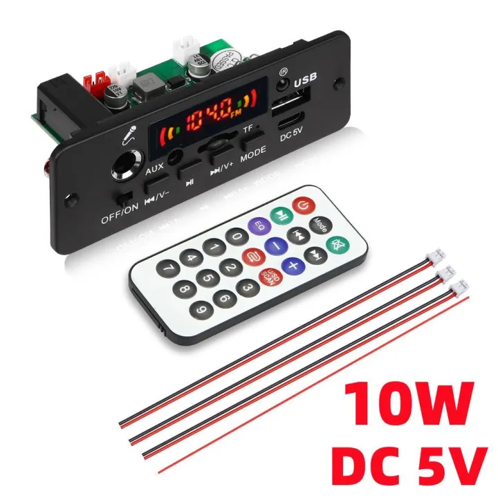 DC 5V 10W Bluetooth 5.0 Stereo DIY Car MP3 Player Decoder Board 2*5W ...