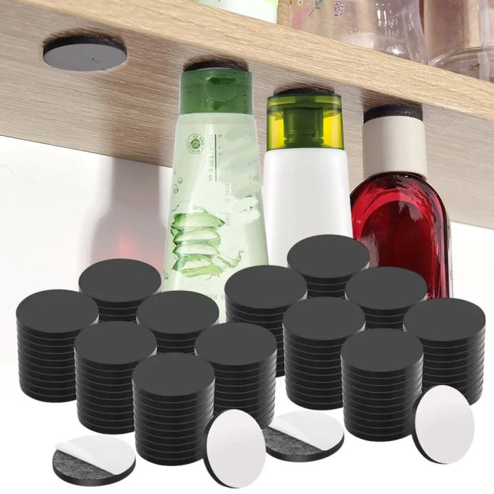 20/200pcs Round Magnet Sticky Magnetic Tape Black Magnets DIY Crafts ...