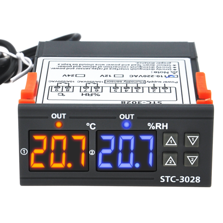 Digital Thermostat STC-3028 Temperature Humidity Controller Thermostat ...
