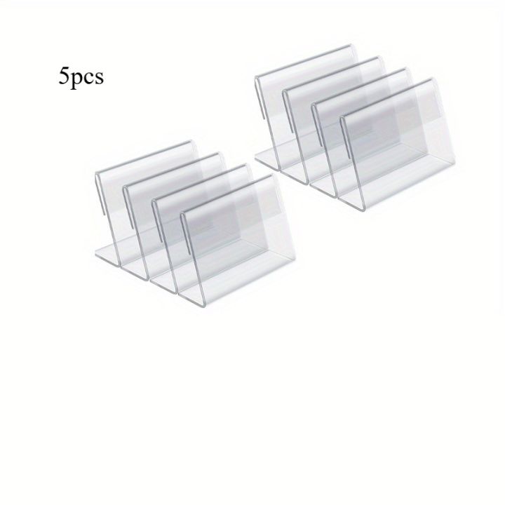 5pcs Mini Transparent Sign Display Rack Horizontal Tilt L-shaped ...