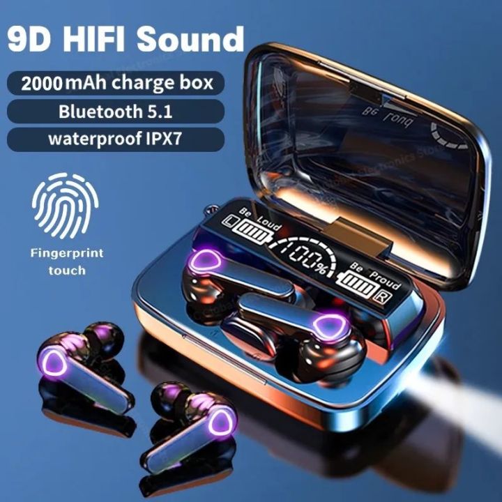 M19 Earbuds TWS Earphone Intelligente Touch Control Wireless Bluetooth 5.1 Headphones Waterproof ...