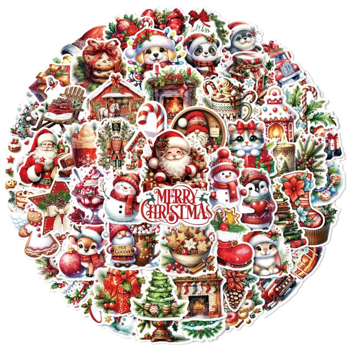 25 Pcs Christmas Eve Graffiti Stickers – Festive & Fun Holiday Vibes ...