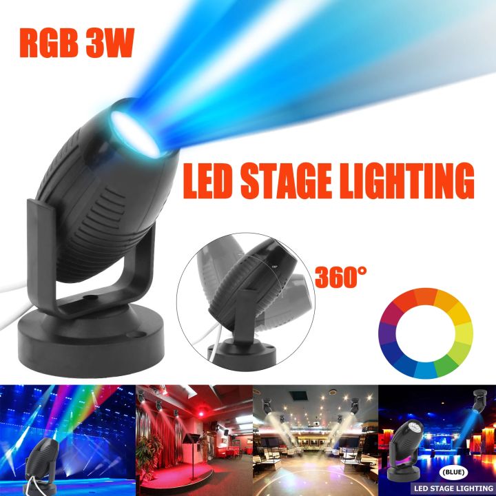 LED Stage Lights RGB Sound Activated Rotating Disco DJ Party Magic Ball ...