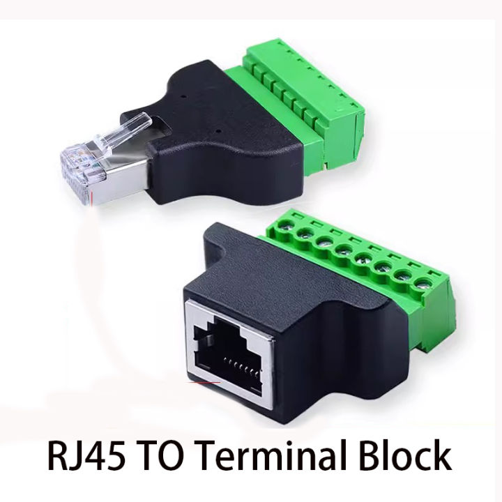 1pcs High Quality RJ45 To Screw Terminal Adaptor RJ45 Male/Female To 8 ...
