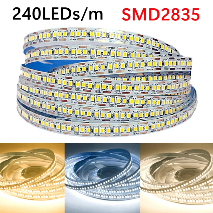 10M 5M SMD2835 LED Light Strip 12V 24V High Density 240LEDs/M Dimmable ...
