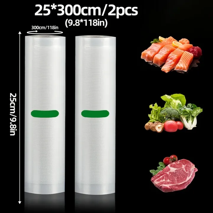 Vacuum Sealer Rolls Textured Surface for Optimal Sealing, Ideal for Food Preservation Safe for ...