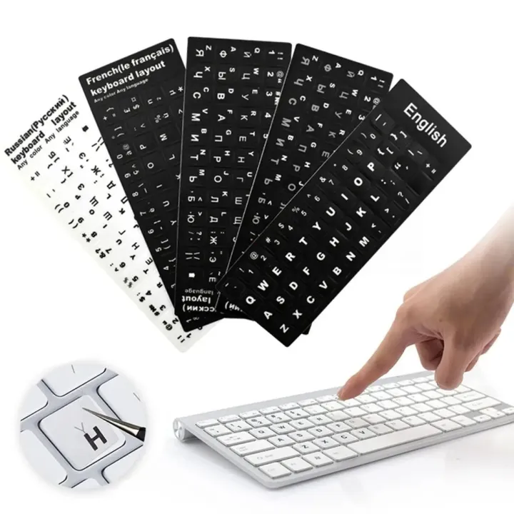 Keyboard Stickers English Spanish Italian Korean Non Transparent ...