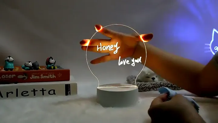 3D Creative Visualization Acrylic Light Writing Message Board for ...