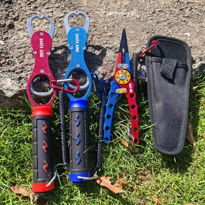 SantaKing Fishing Pliers Fish Lip Gripper with Fish Scale Saltwater ...