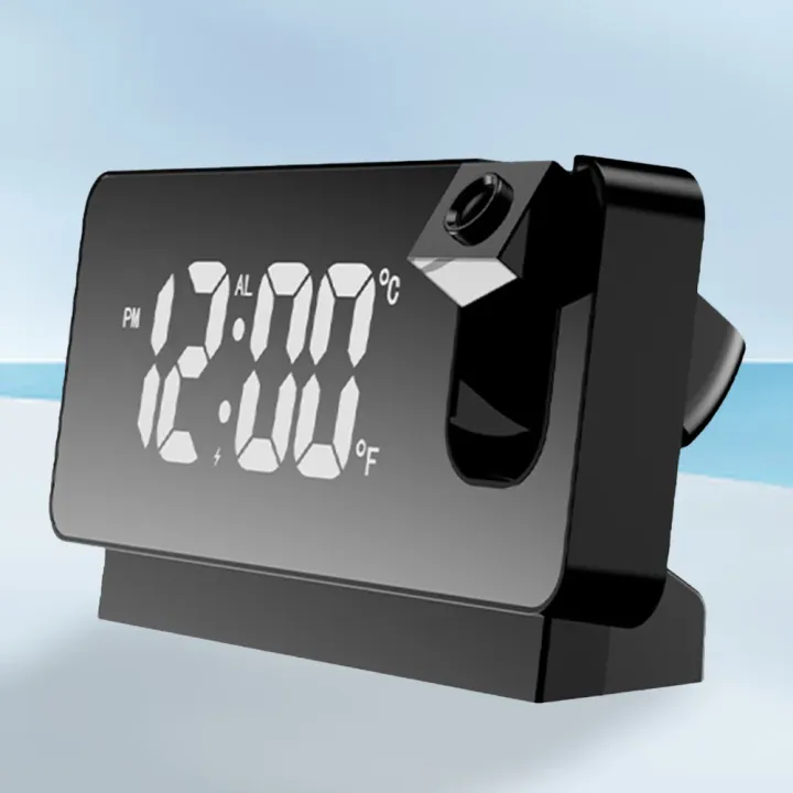 Digital Desktop Clocks 180° Projector on Ceiling Projection Alarm Clock ...