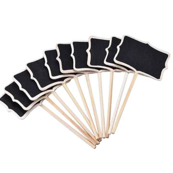 10 Pcs Mini Chalk Board Pantry Labels Decorate Tag Wooden Mini ...