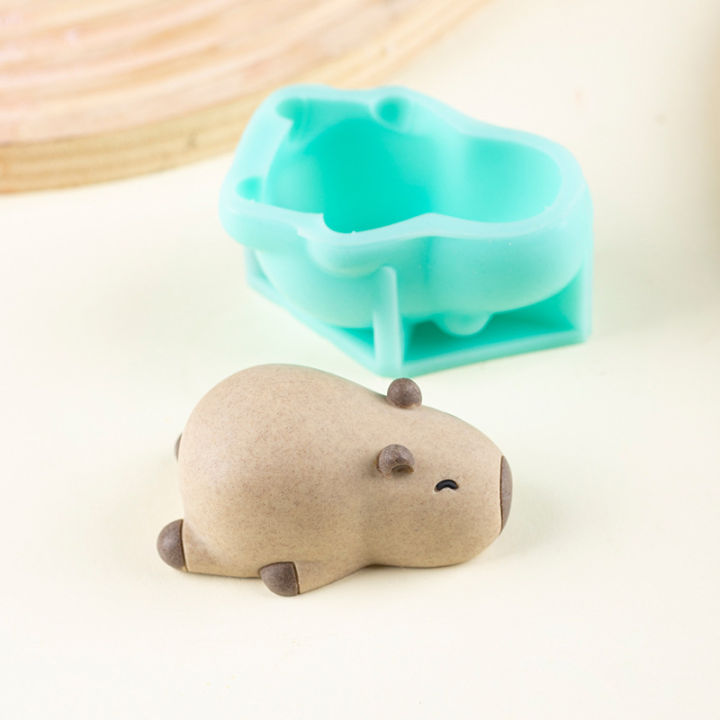 2025 New Cute Capybara Milk Jelly Silicone Mold Pudding Capybara ...