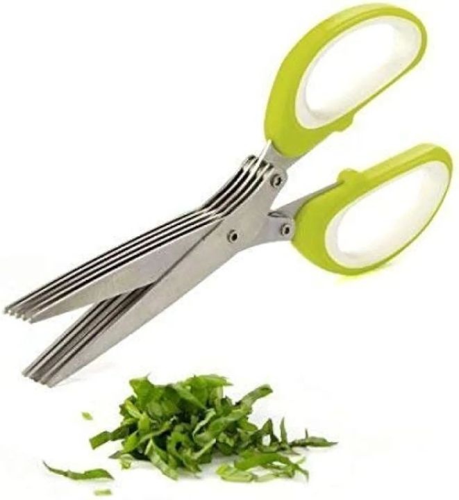 Kshiti 5 Layers Stainless Steel Kitchen Knives Scissors, Coriander ...