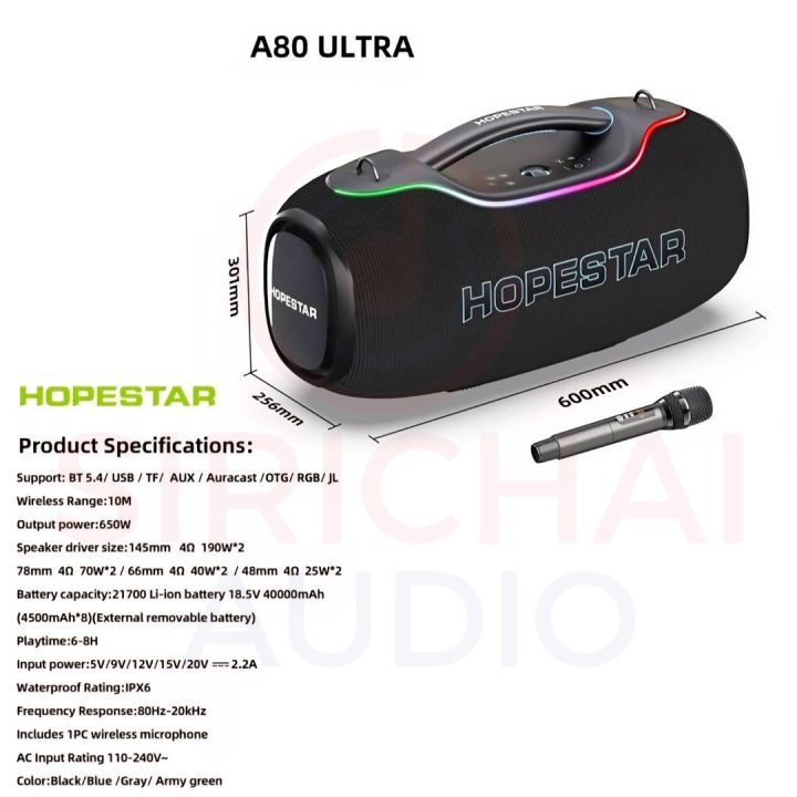 Hopestar 2026 New A80 Ultra High Power Outdoor Boombox Speakers with ...