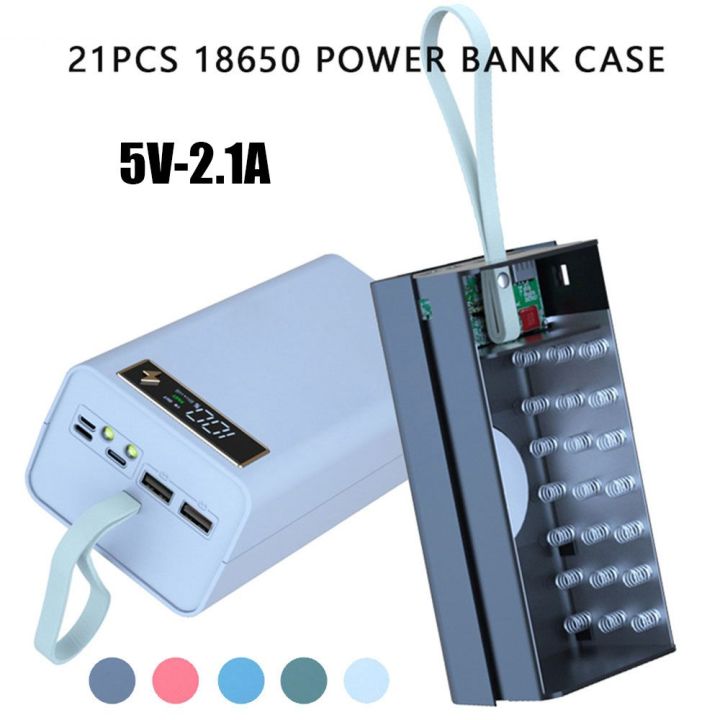 21x18650 Battery Storage Box Charge18650 Battery Power Bank Case Shell ...