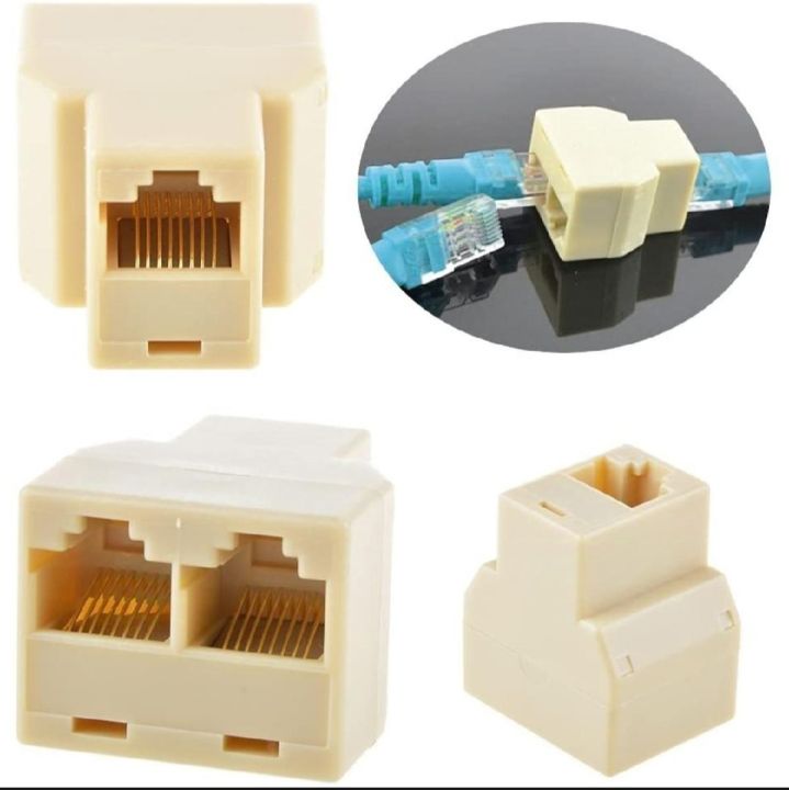 Ethernet Lan cable 1 to 2, RJ45 Cat 5/6 joiner coupler, Connector ...
