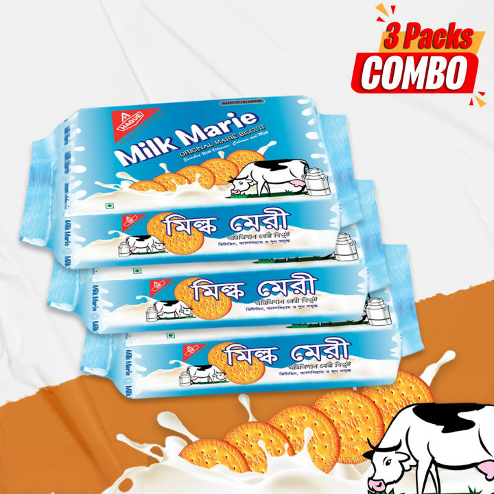 Milk Marie Family Biscuits – Pack of 3 (225g Each) | Classic Sweet Milk ...