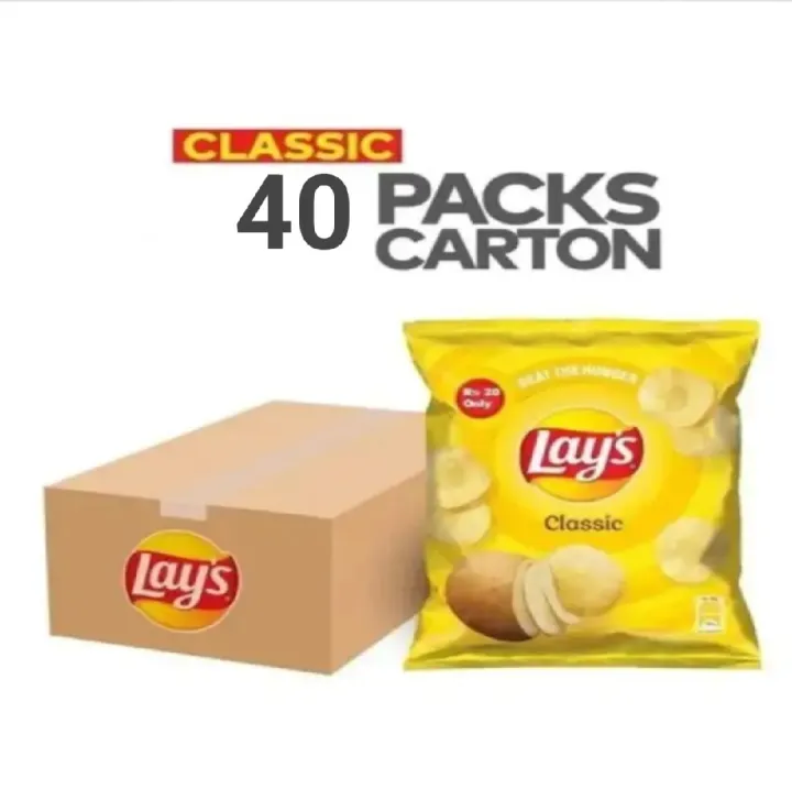 Original Classic Lays Best Quality ( Pack Of 40 Pcs ) Lays Salted ...