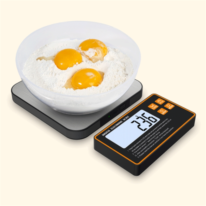 Wireless Kitchen Scale with Remote Display Stainless Steel Pan Magnetic ...
