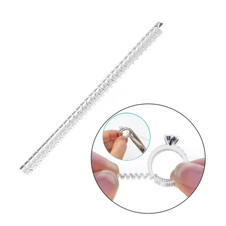 Titner Spiral Ring Resizing Tool Adjustable Transparent Ring Size Fixer ...