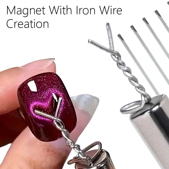 Precision Magnetic Nail Art Tool Set with Iron Wire Heart & Ingot ...