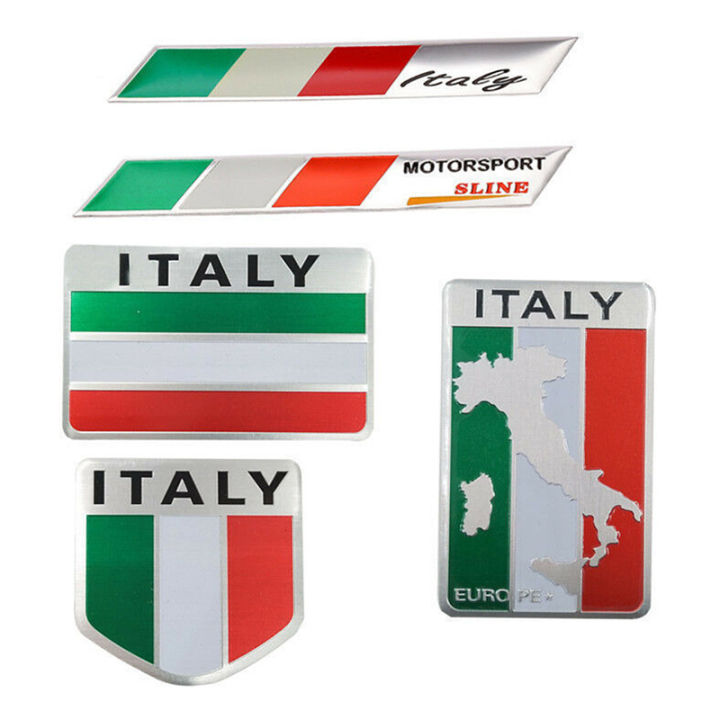 Aluminum 3D Metal ITALY Italian Flag Sticker Emblem Badge Decal Car ...