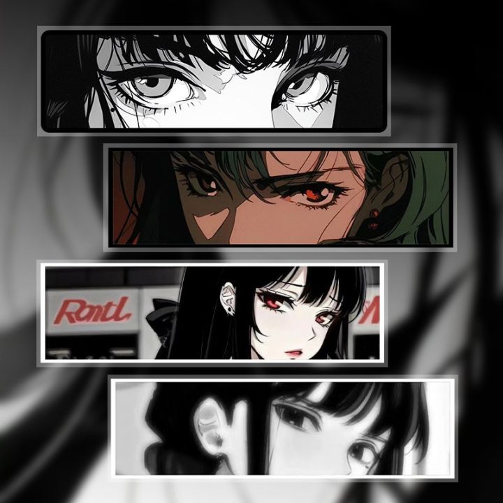 1PC JDM Anime Girls Eyes Car Stickers Waterproof DIY Auto Door Side ...
