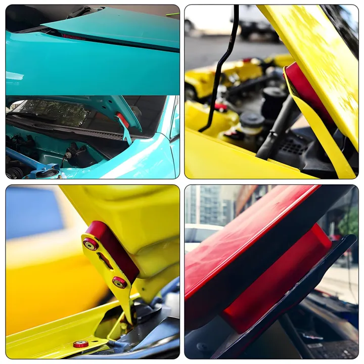 JDM Car Billet Aluminum Racing Hood Vent Spacer Risers Fender Washer ...