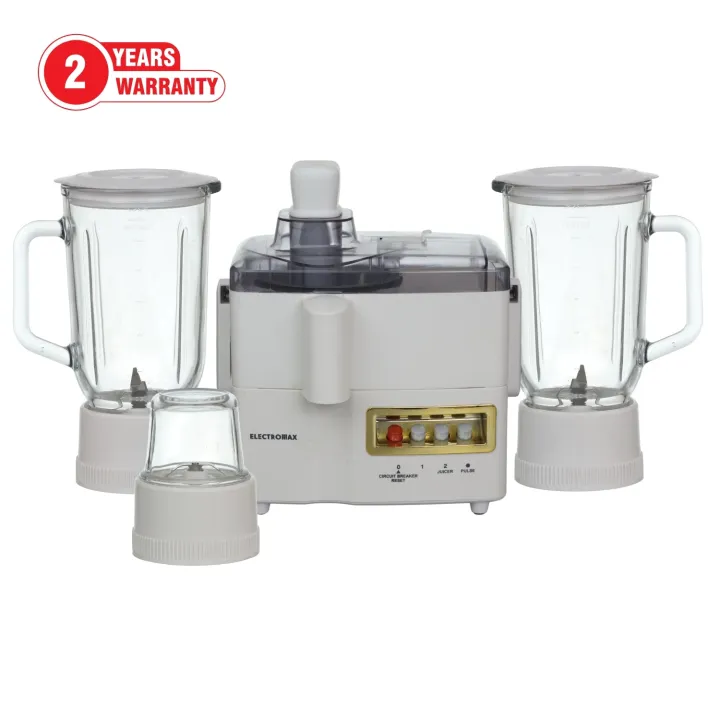 Electromax Food Processor – 4 in 1, 400W Blender, Juicer, Grinder ...