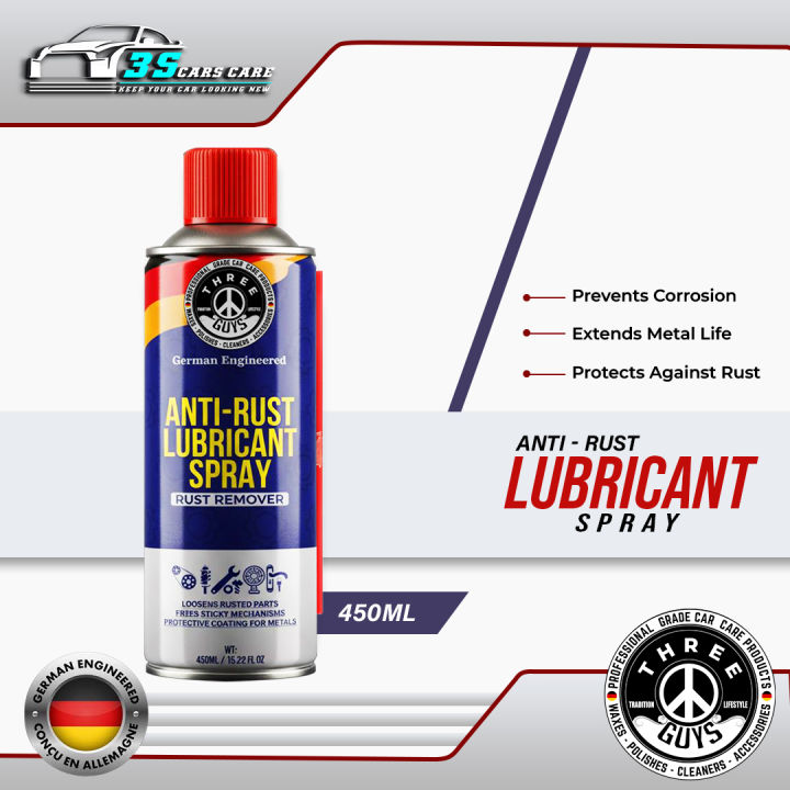 THREE GUYS Anti-Rust Lubricant Spray | Penetrating Oil, Rust Remover ...