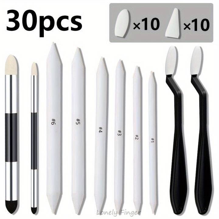 30pcs Sketching & Drawing Tool Kit - Includes Blending Stumps, Art ...